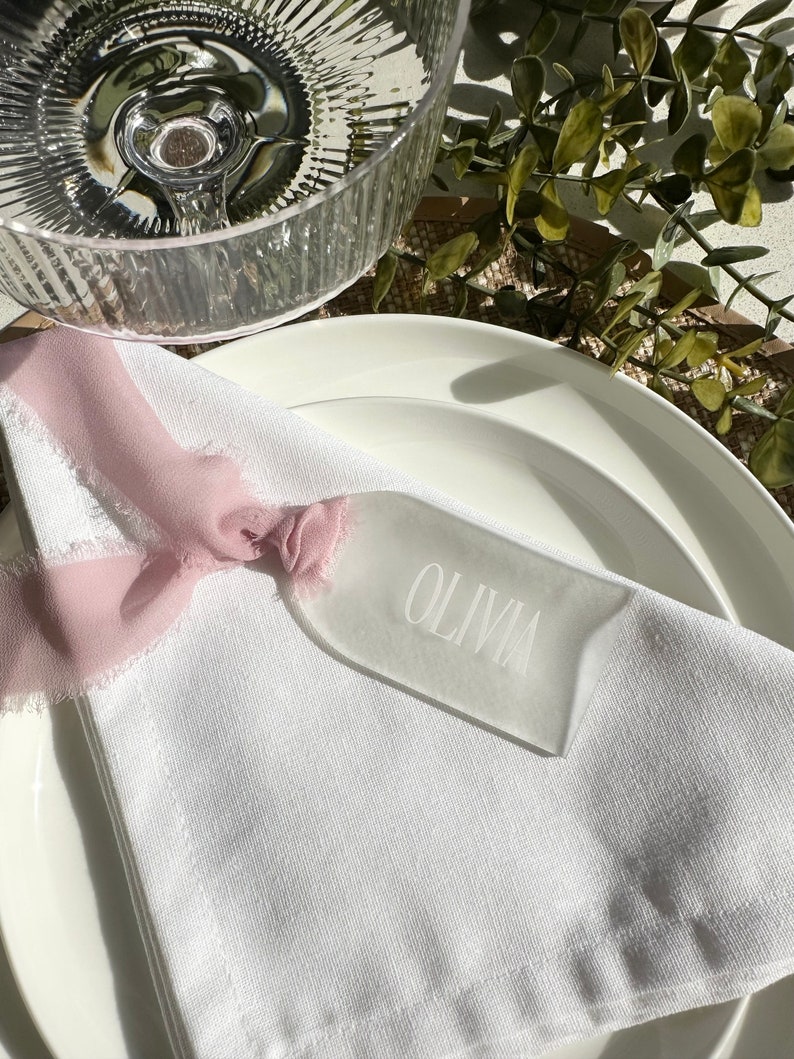 Acrylic Place Cards, Frosted Acrylic, Name Cards, Seating Arrangement ...