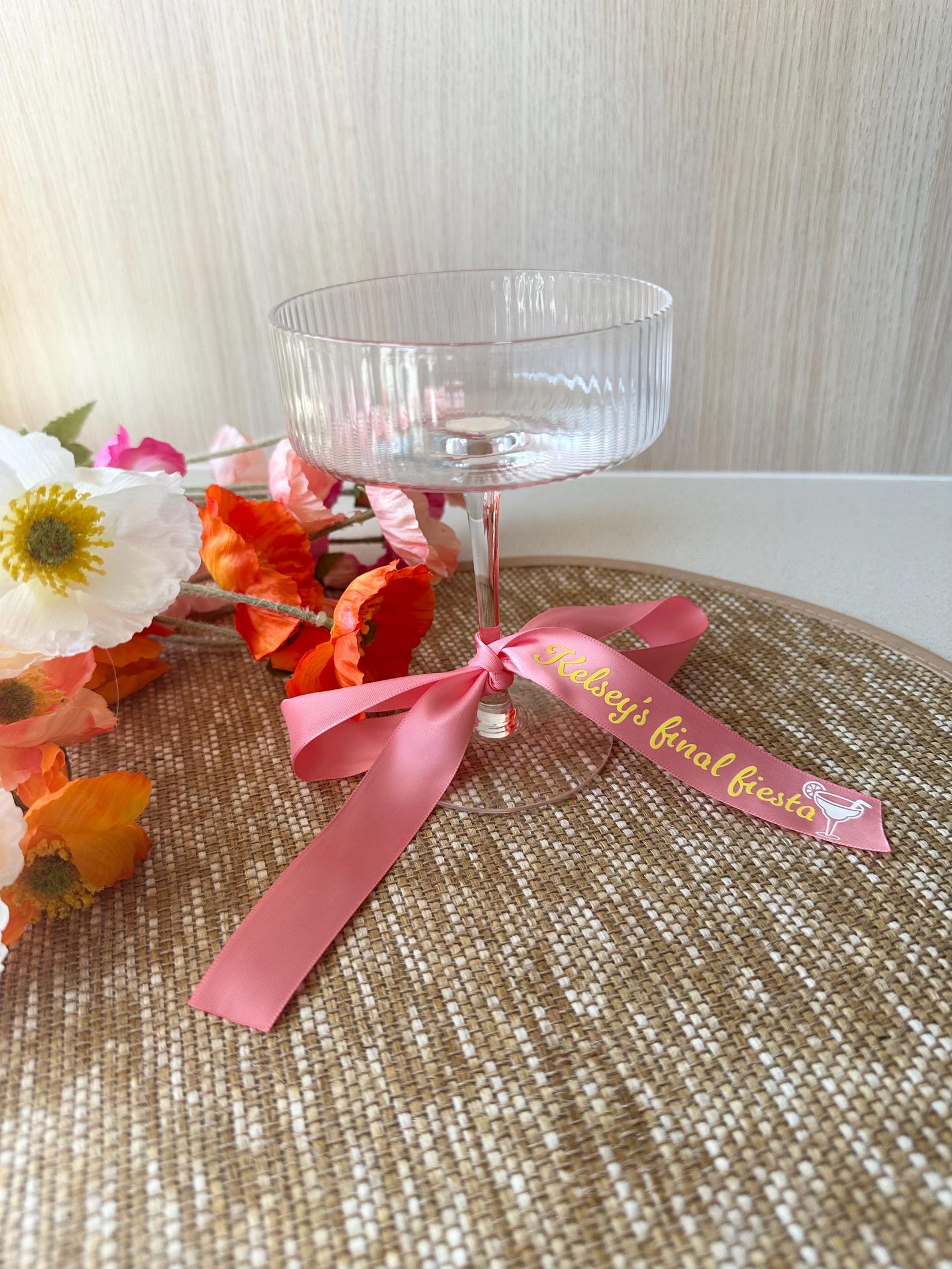 Final Fiesta, Cocktail Glass Bow, Hens Party,drink Tag, Personalised ...