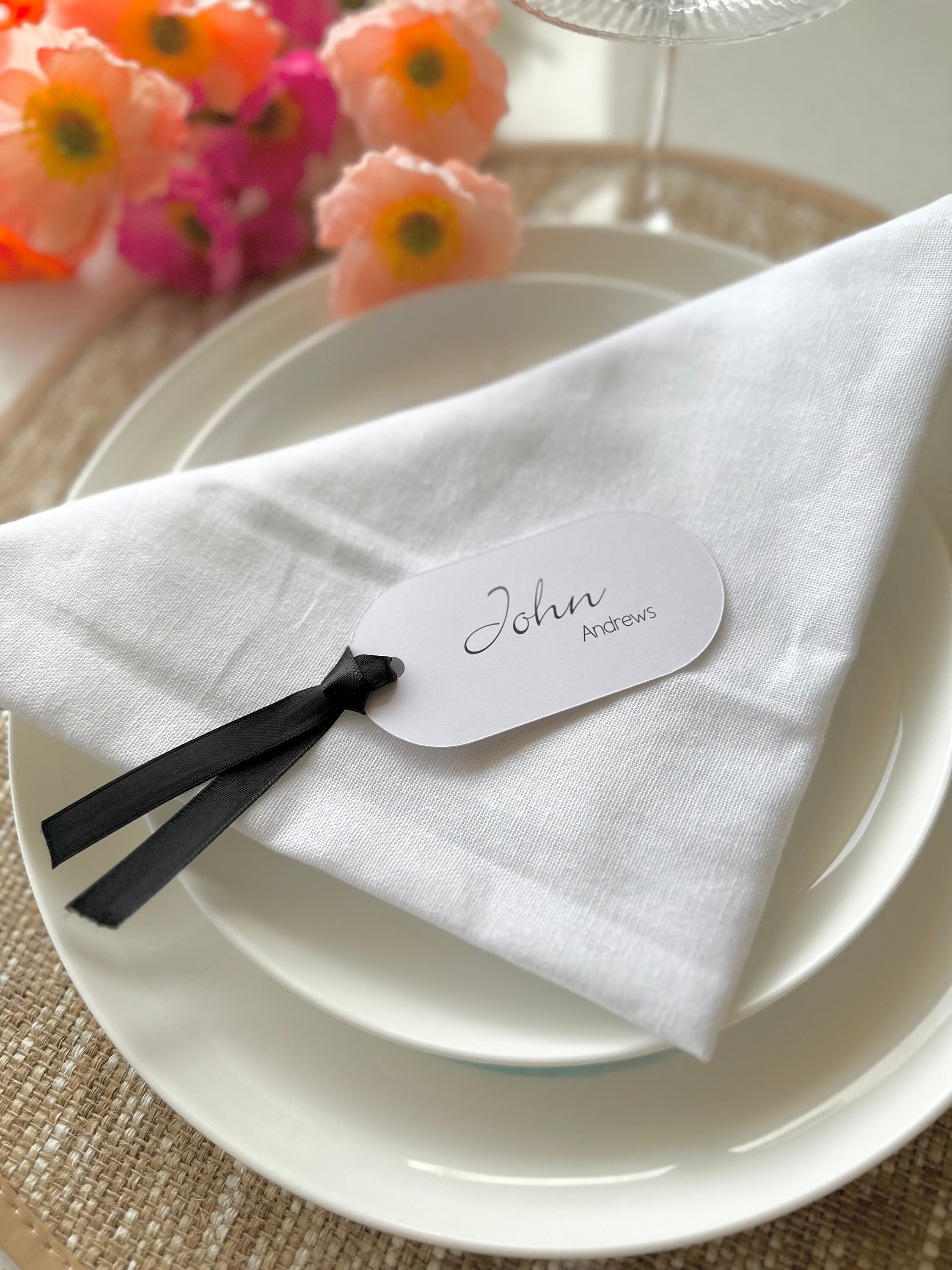 Wedding Place Cards, Minimalistic Place Cards, Name Cards, Table ...