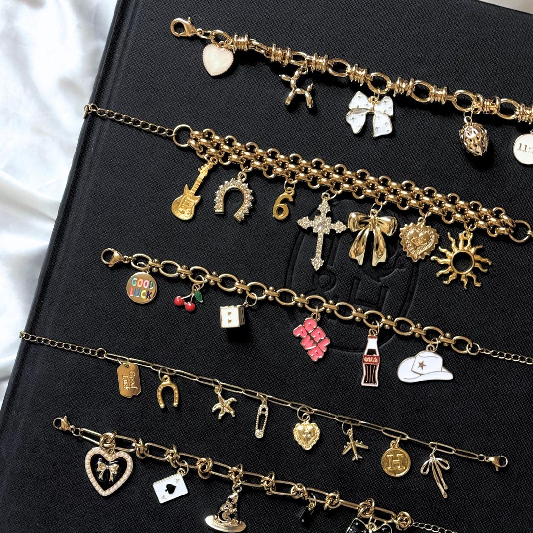 Custom Charm Bracelet | DIY Personalized Jewelry | Charm Bar - Etsy