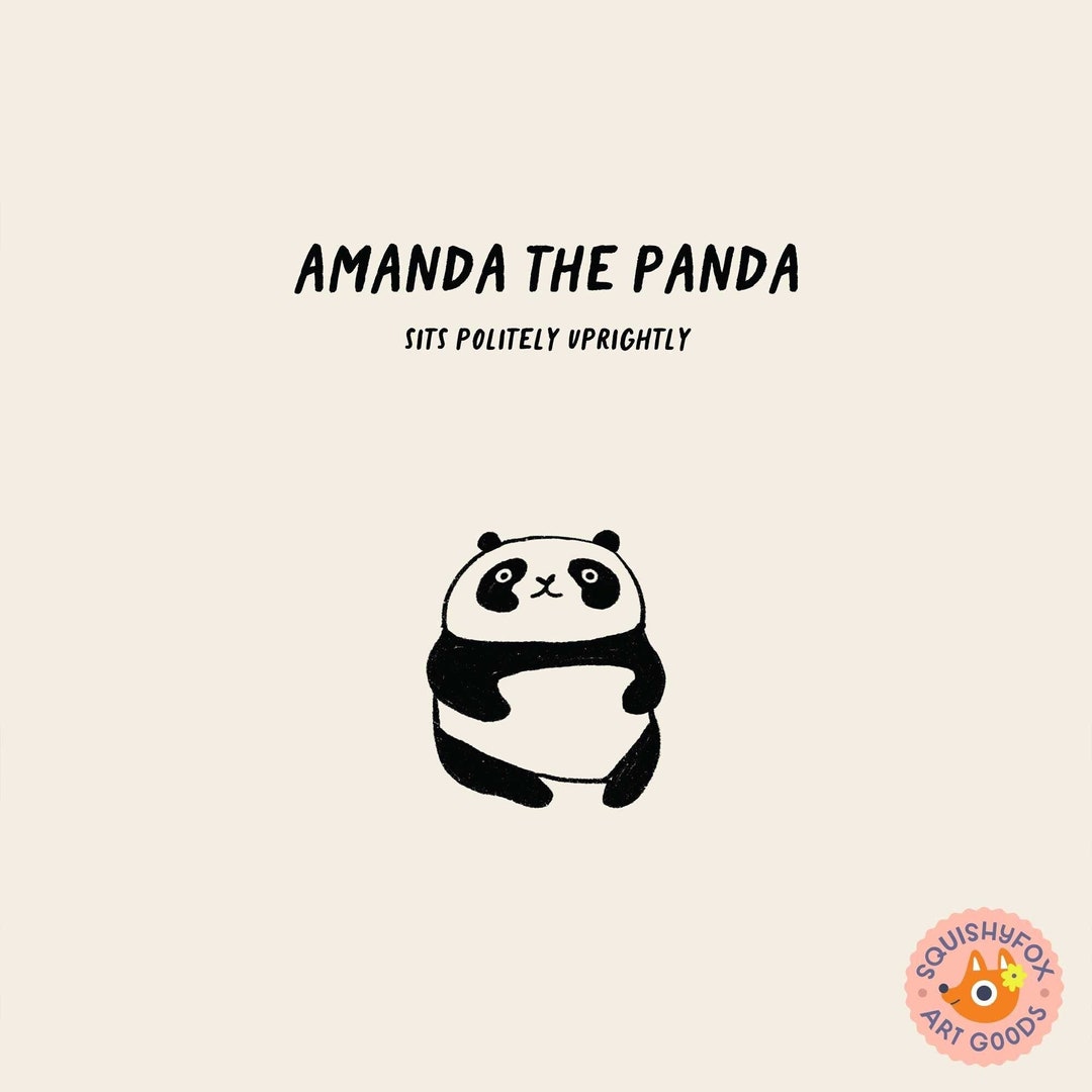Digital Download Printable Wall Art Panda Poster Animal Poster Cute ...