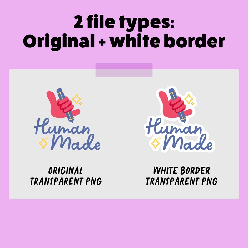 20 Anti AI Art Human Made Digital Transparent PNG Sticker No AI Sticker ...