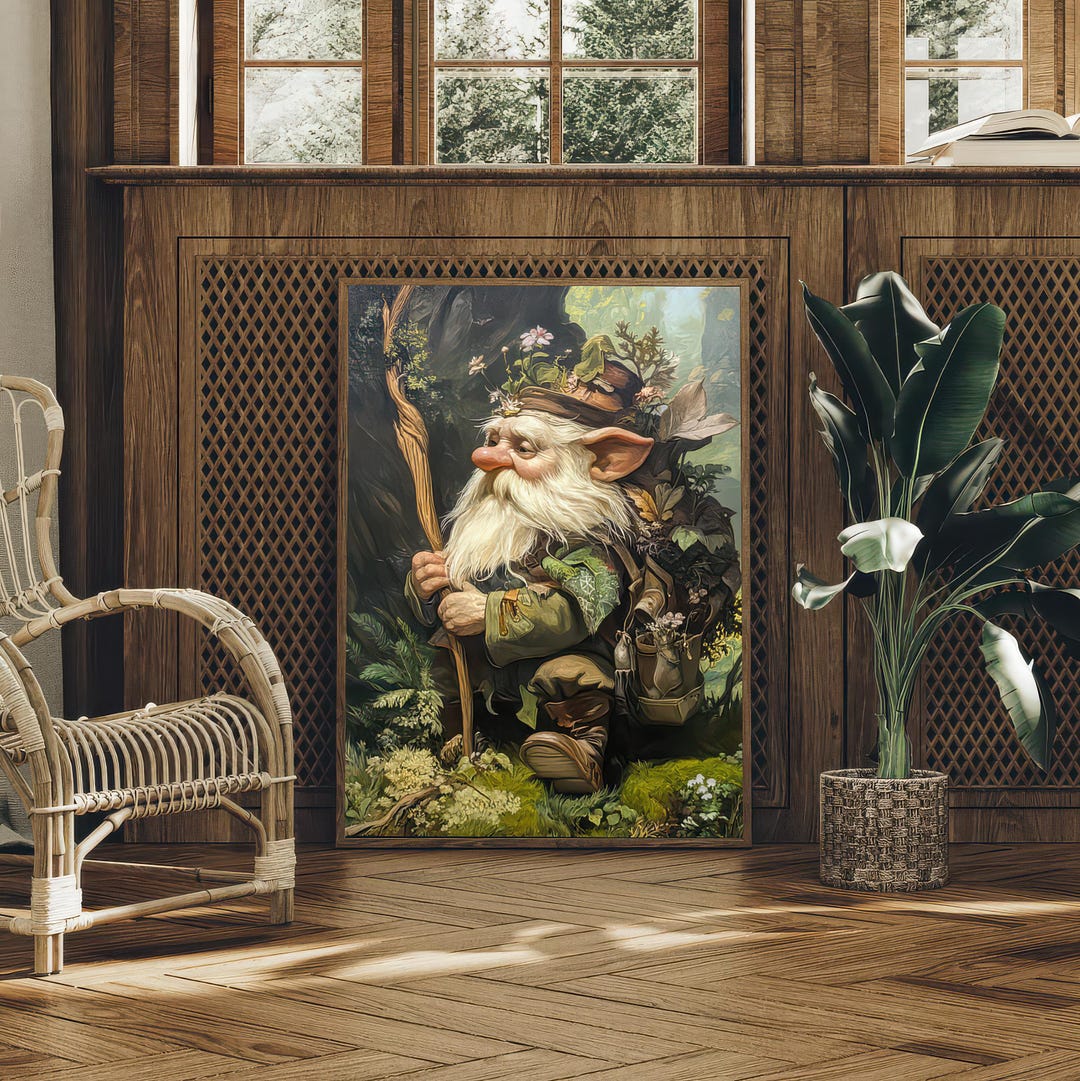 Cottagecore Dwarf Premium Poster, Whimsical Fantasy Collection, William ...
