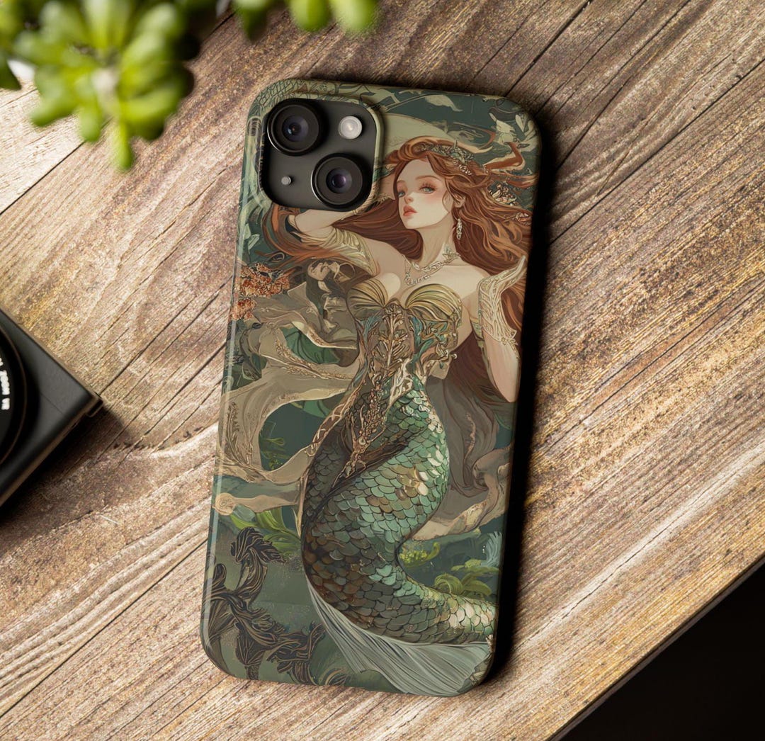 Beautiful Mermaid Goddess Phone Case | Ocean Print Protective Cover ...