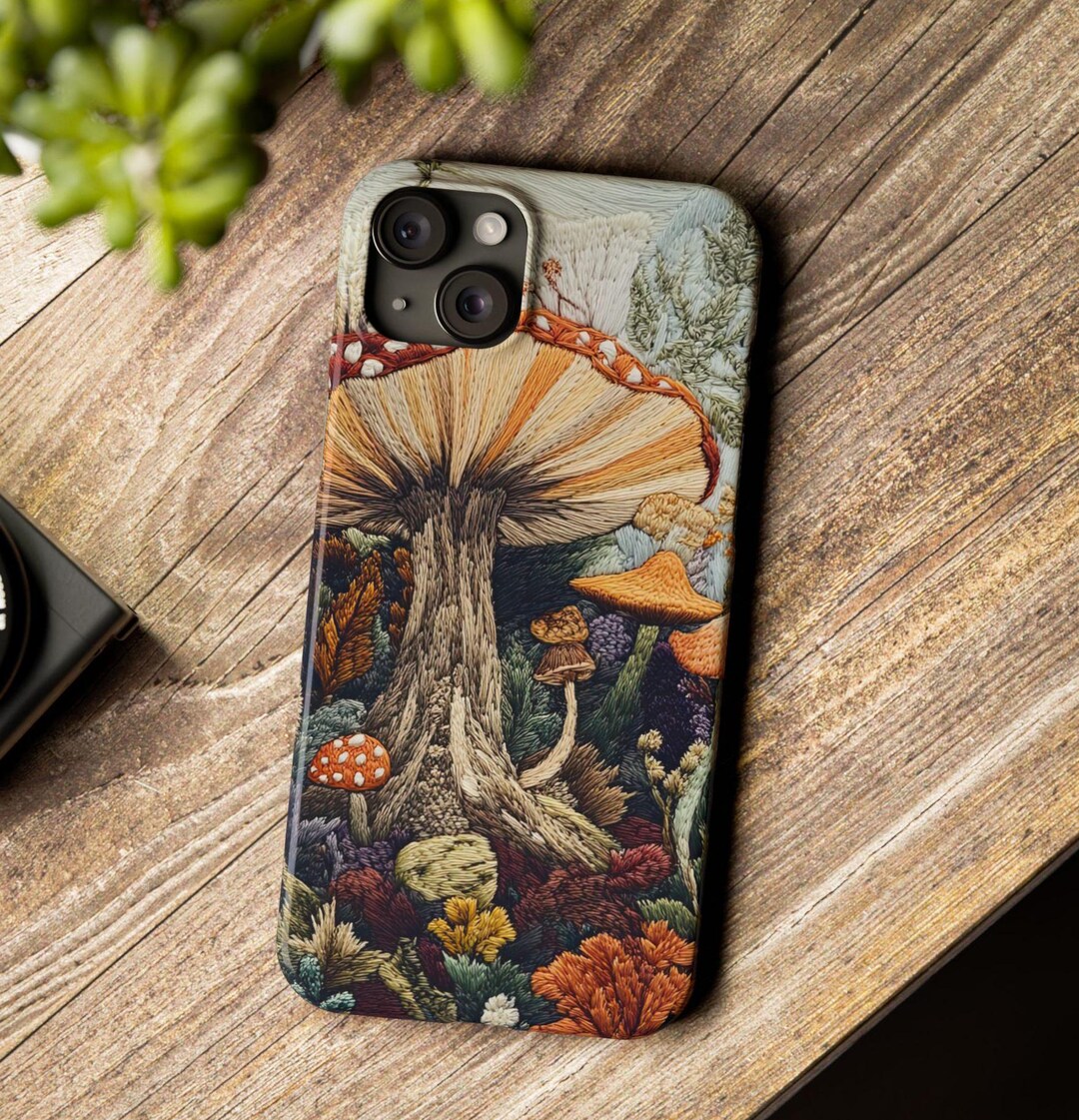 3D Mushroom Cottagecore Slim Phone Cases, Whimsical Cute Phone Covers ...