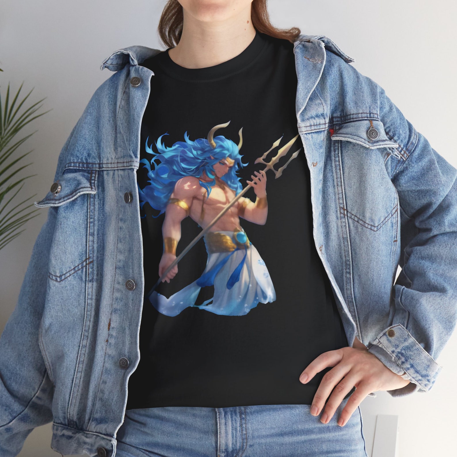 Poseidon Greek Mythology Anime Style T Shirt Ocean God Tee Mythical Sea ...
