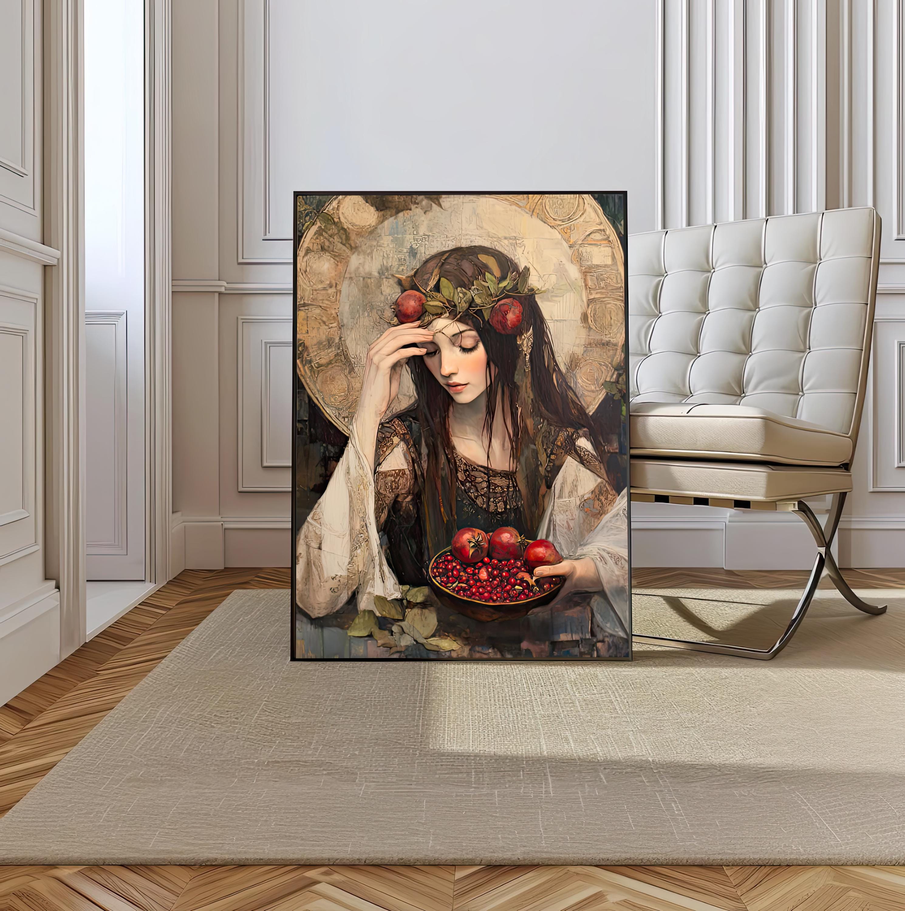 Persephone Premium Poster, Classic Literary Myth Art, Rustic Home Decor ...