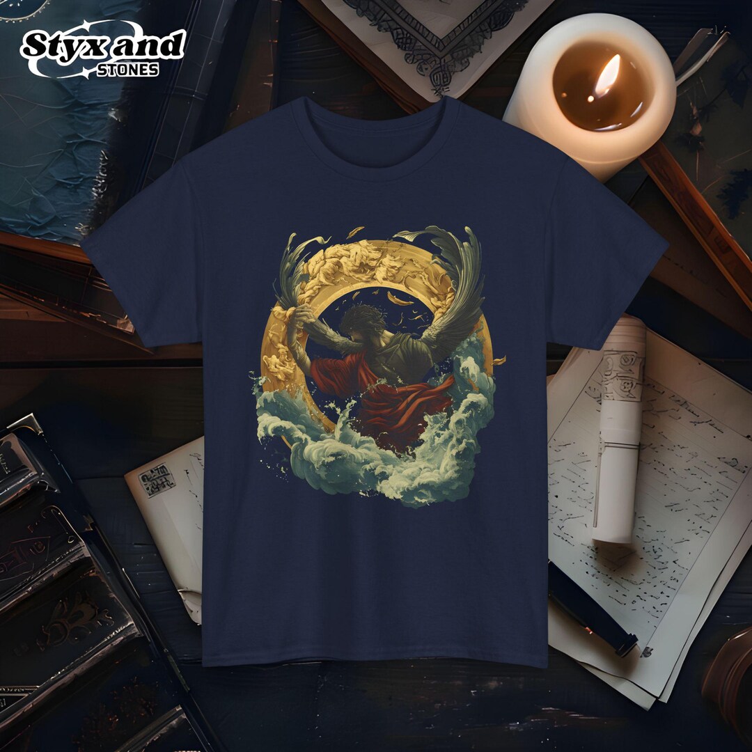 Icarus Greek Mythology Boy With Wings T-shirt Mythical Daedalus Fall of ...