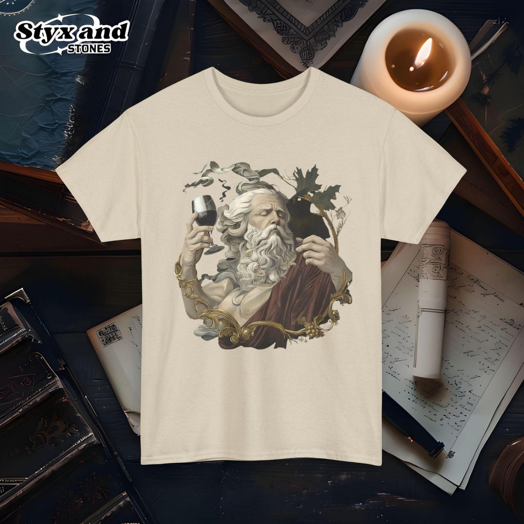 Vintage Dionysus Tee Shirt Greek Mythology Wine God Graphic T-shirt ...