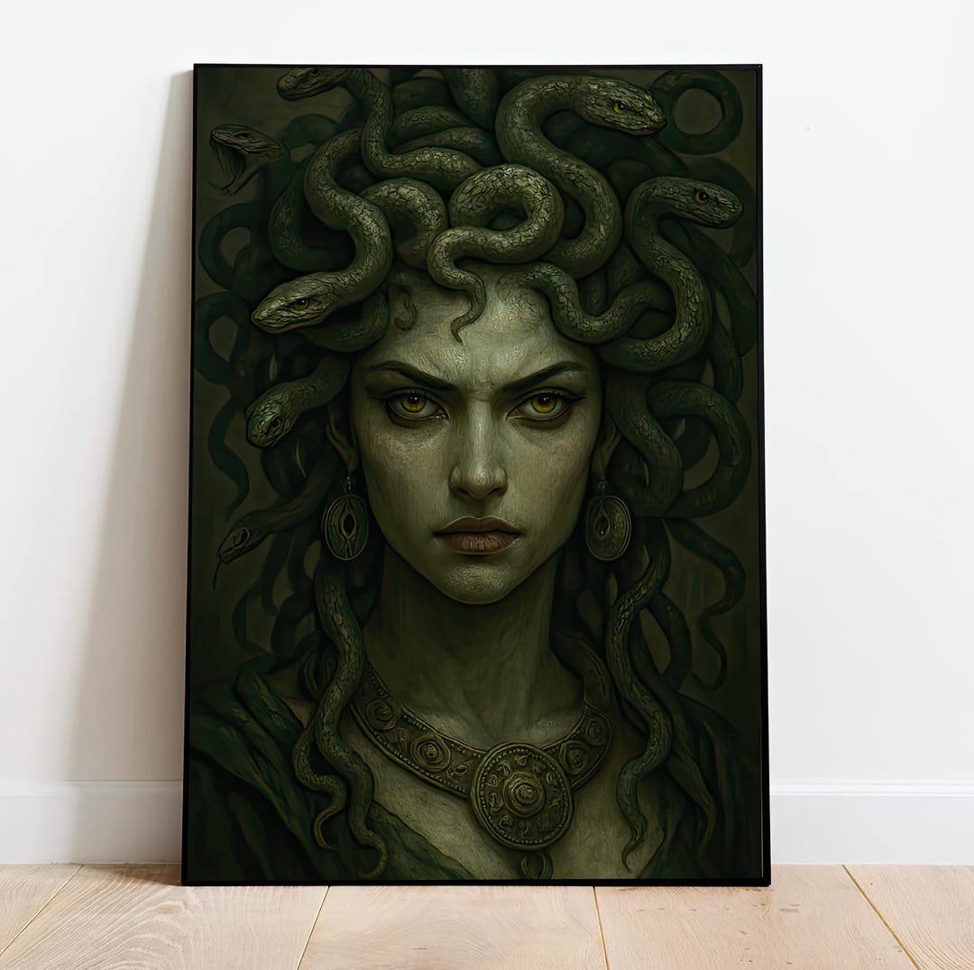 Medusa Premium Poster, Divine Feminine Home Decor, Greek Mythology Art ...