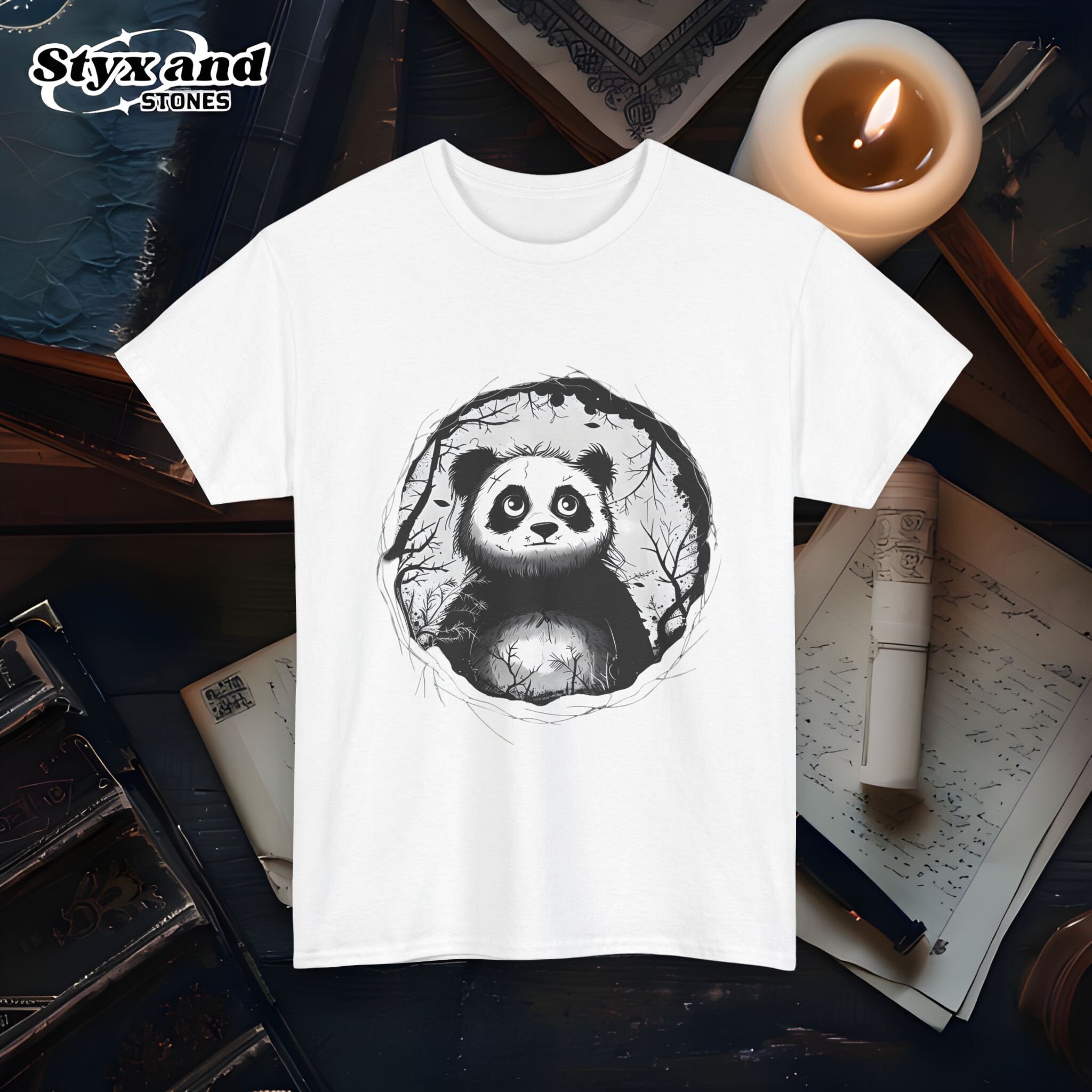 Cartoon Panda Tee Shirt Unique Unhinged Tim Burton Animal Graphic T ...