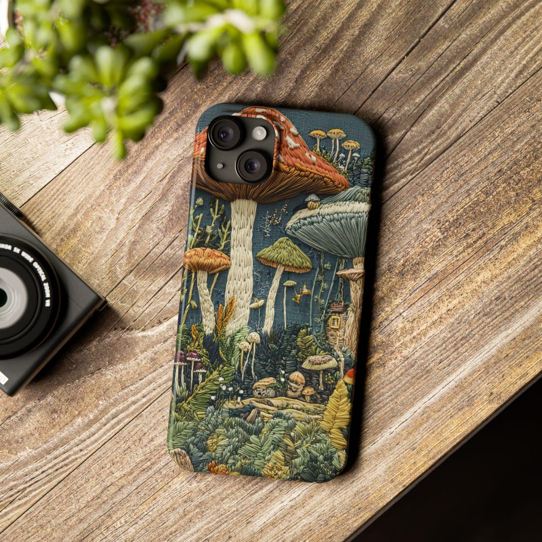 3D Mushroom Cottagecore Slim Phone Cases, Whimsical Cute Phone Covers ...