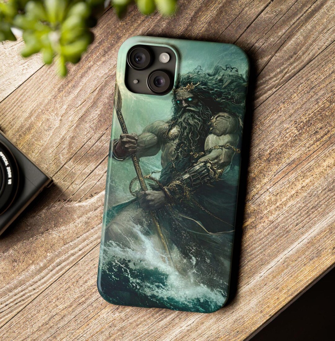 Dark Poseidon Sea God Phone Case, Slim Phone Cases, Protective Phone ...