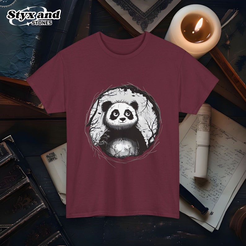 Cartoon Panda Tee Shirt Unique Unhinged Tim Burton Animal Graphic T ...