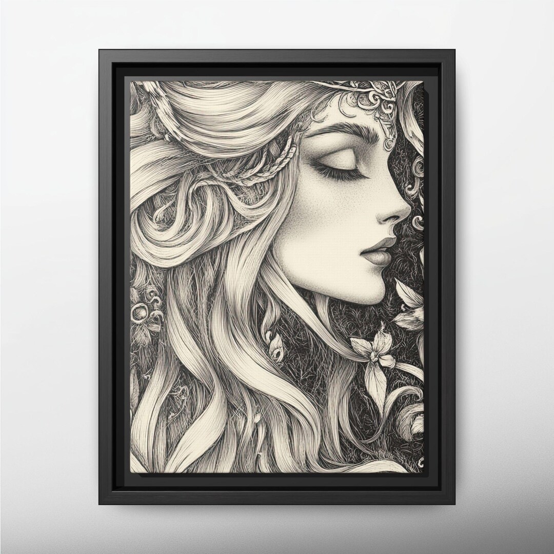 Aphrodite Goddess Canvas Print, Fantasy Fairy Tale Art, Whimsical ...