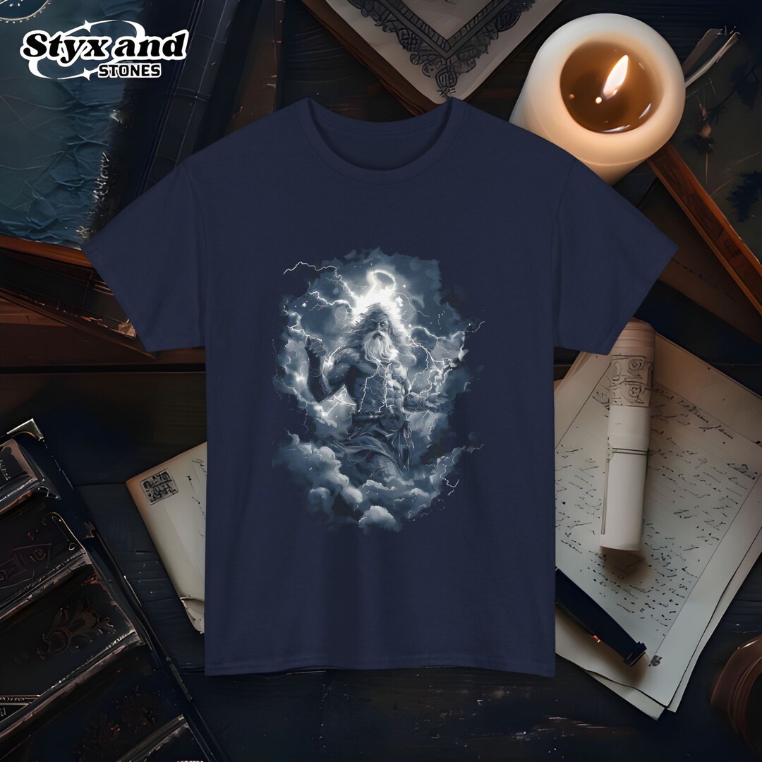 Zeus Greek God T-shirt Mythology Graphic Tee Thunderbolt Zeus Shirt ...