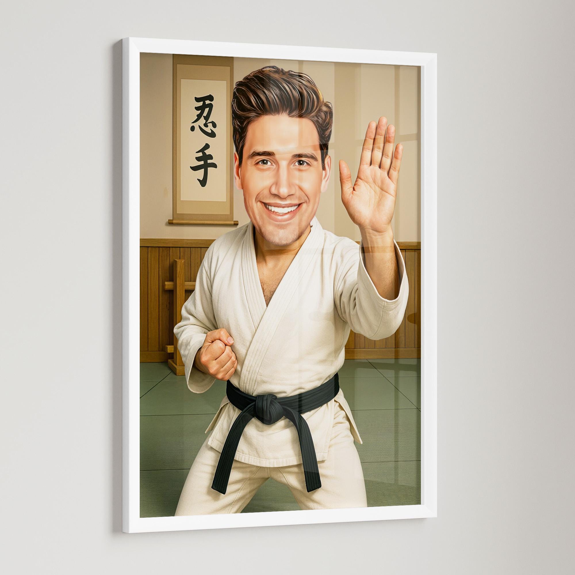 Custom Karate Caricature: Funny Martial Arts Dojo Portrait (digital ...