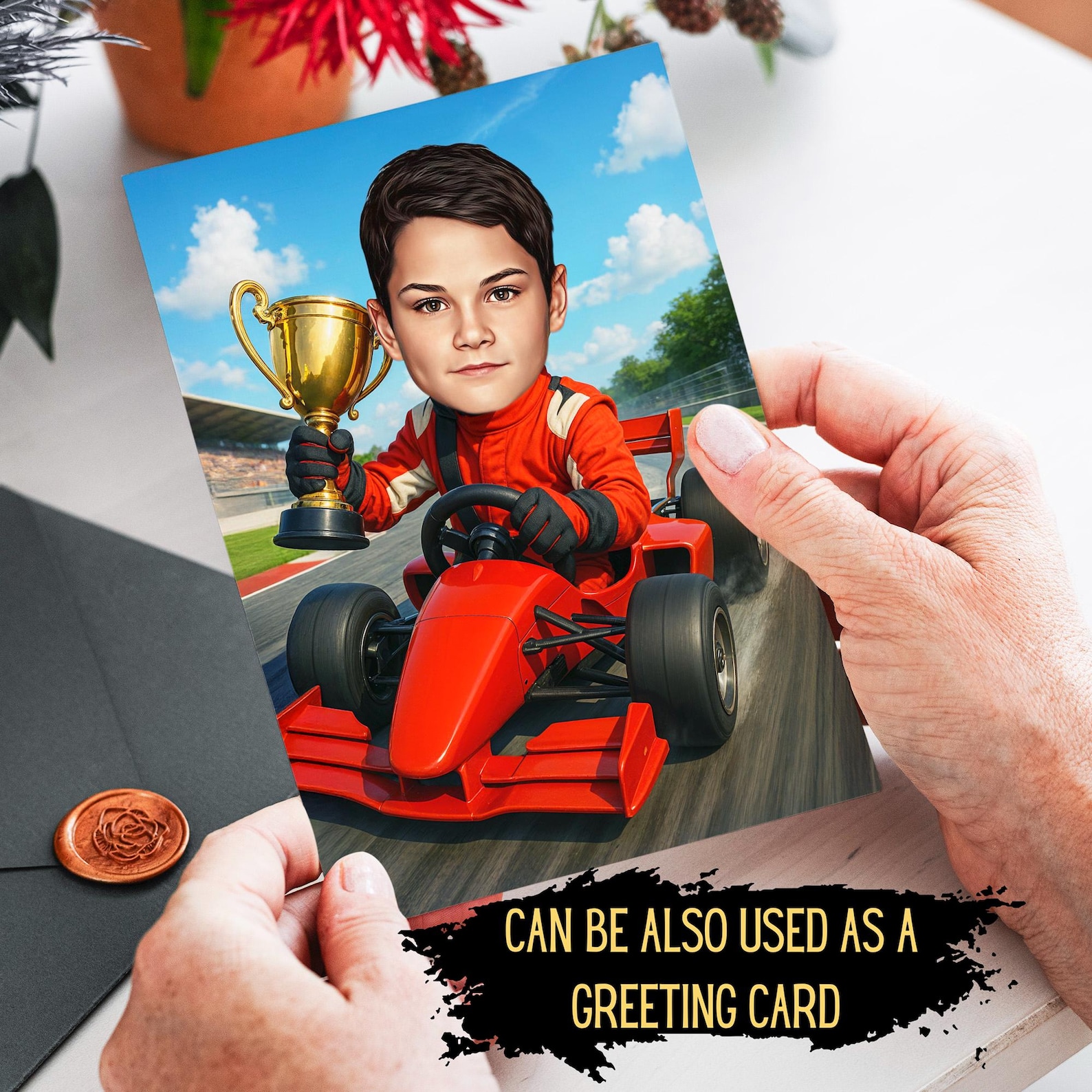 Custom Formula 1 Cartoon Portrait: Racing Car Caricature (digital ...