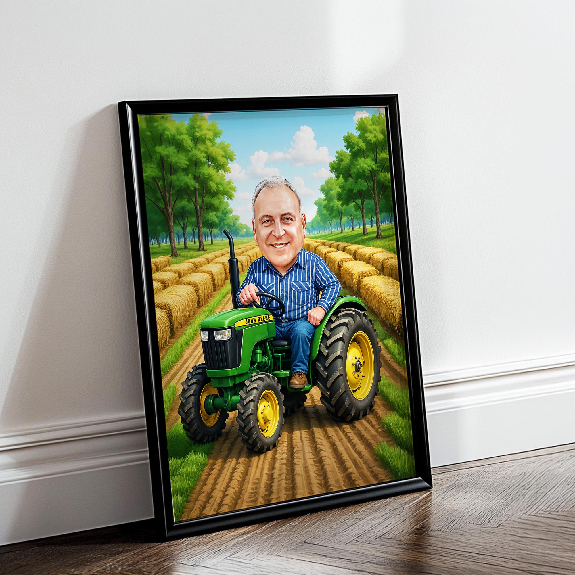 Personalized Farmer Cartoon Portrait, Custom Farmercaricature Drawing ...