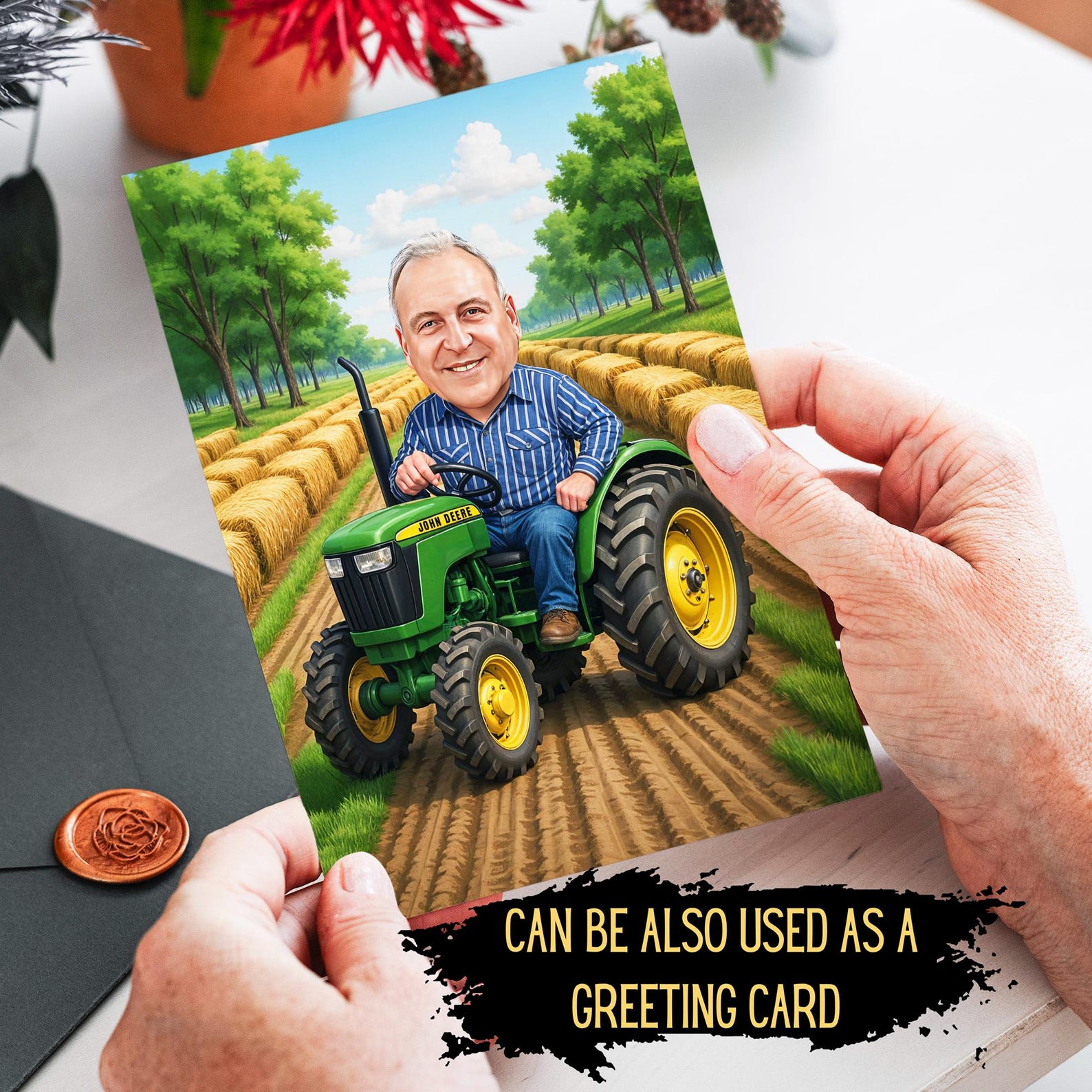 Personalized Farmer Cartoon Portrait, Custom Farmercaricature Drawing ...