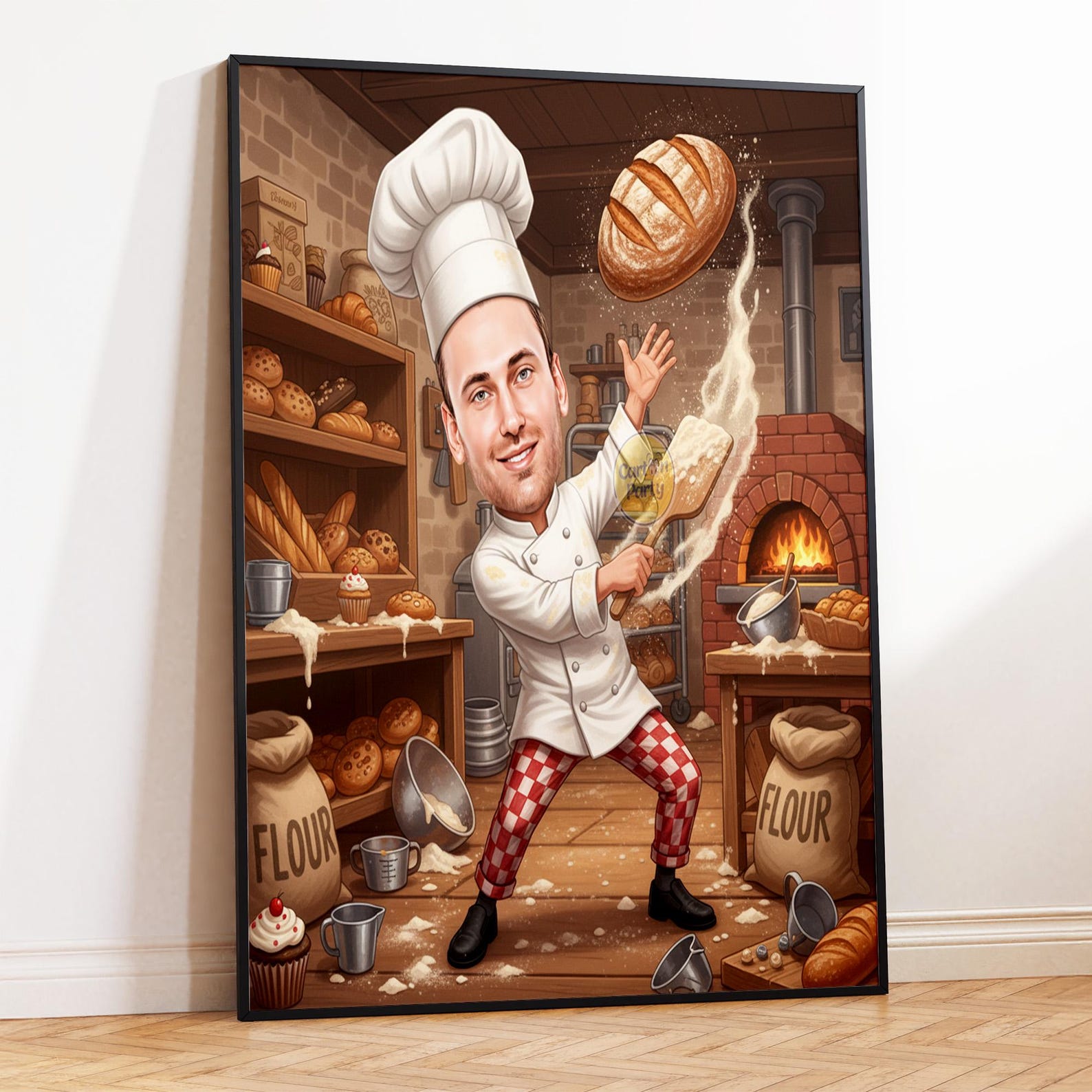 Custom Baker Caricature | Baker Portrait | Gift for Baker | Funny Baker ...