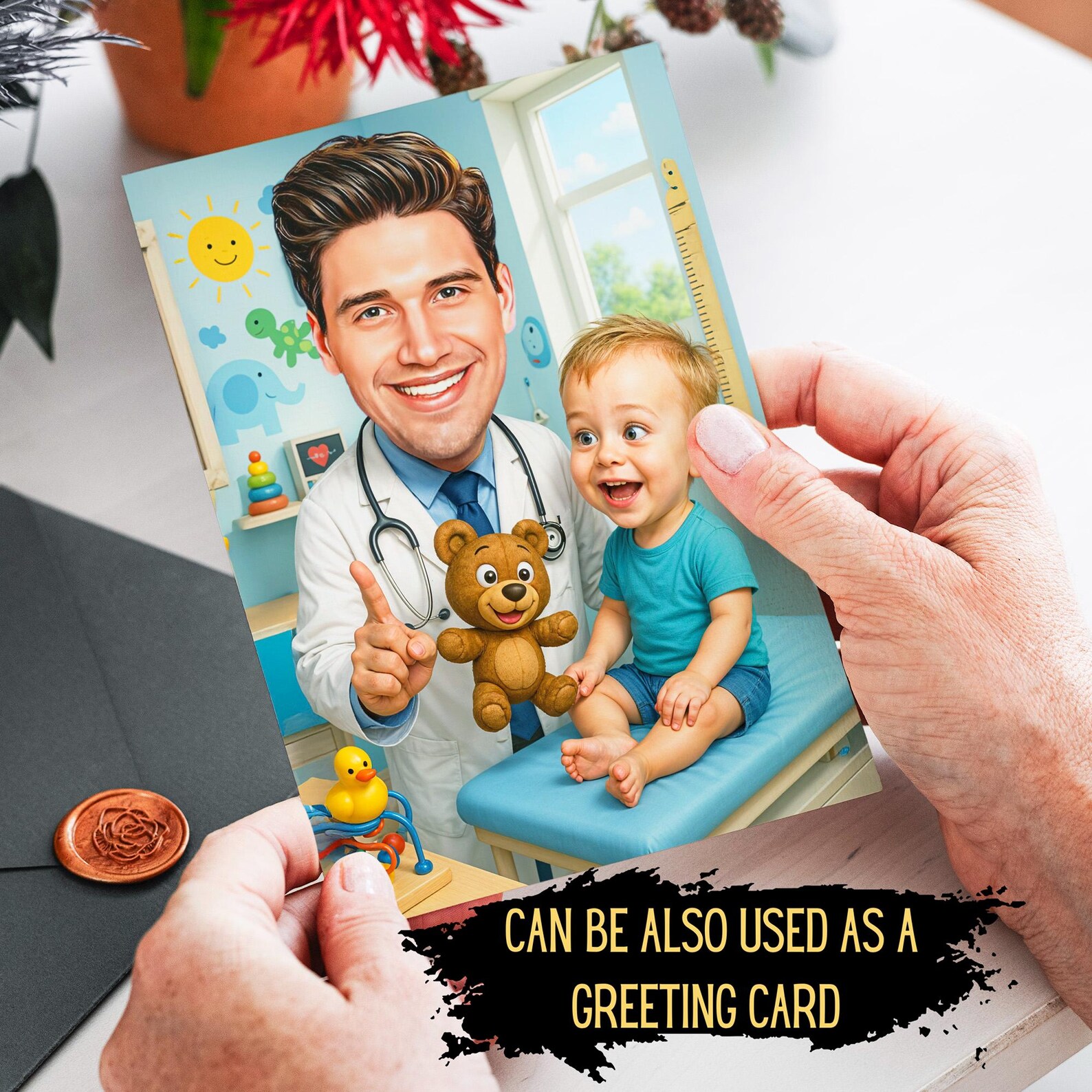 Pediatrician Gift: Custom Doctor Cartoon Portrait (digital Download) - Etsy