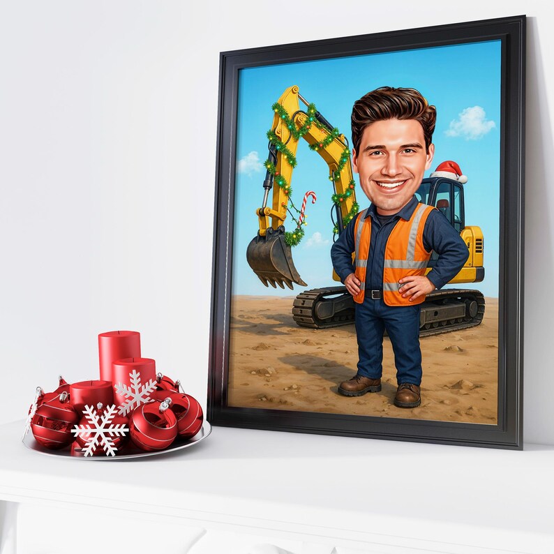 Custom Excavator Operator Gift, Funny Construction Worker Christmas ...