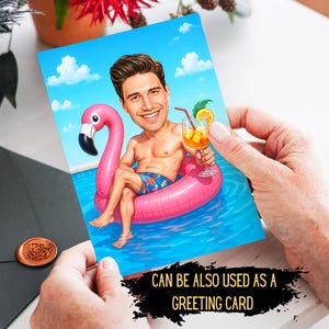 Custom Cartoon Beach Body Swap Portrait - Personalized Digital ...