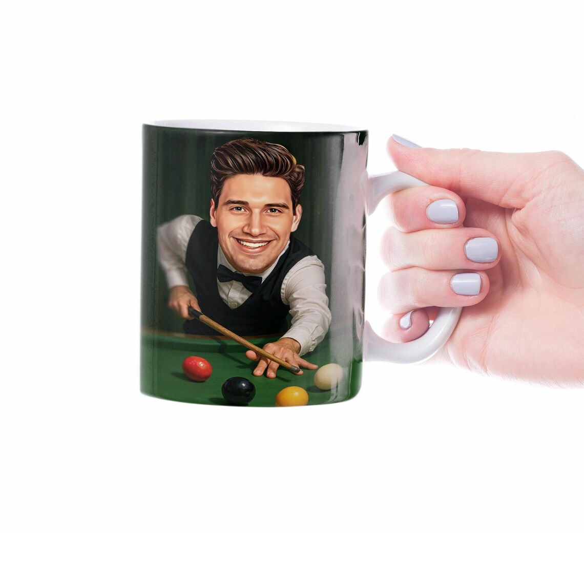 Custom Snooker Player Caricature: Funny Pool Portrait (digital Download ...