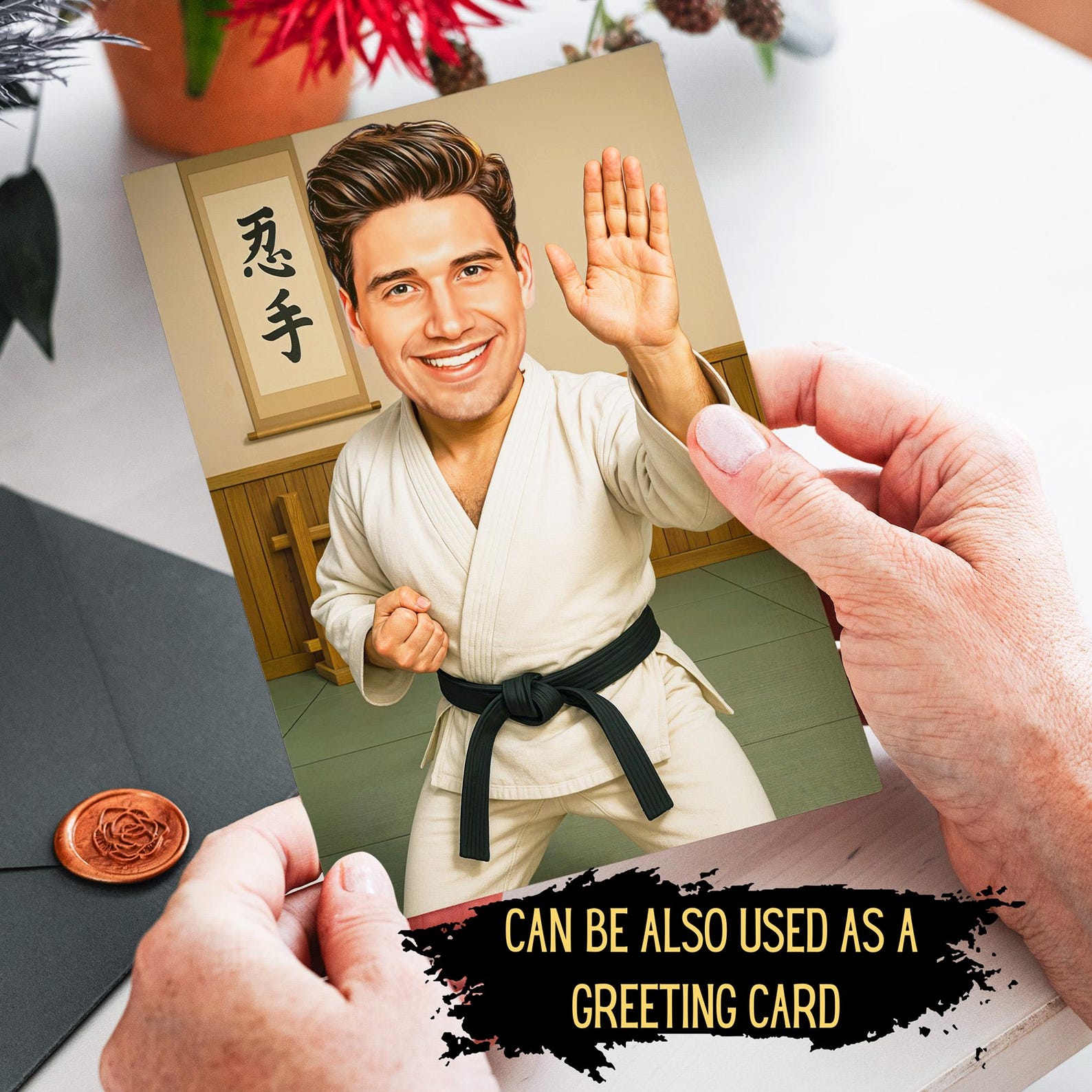 Custom Karate Caricature: Funny Martial Arts Dojo Portrait (digital ...