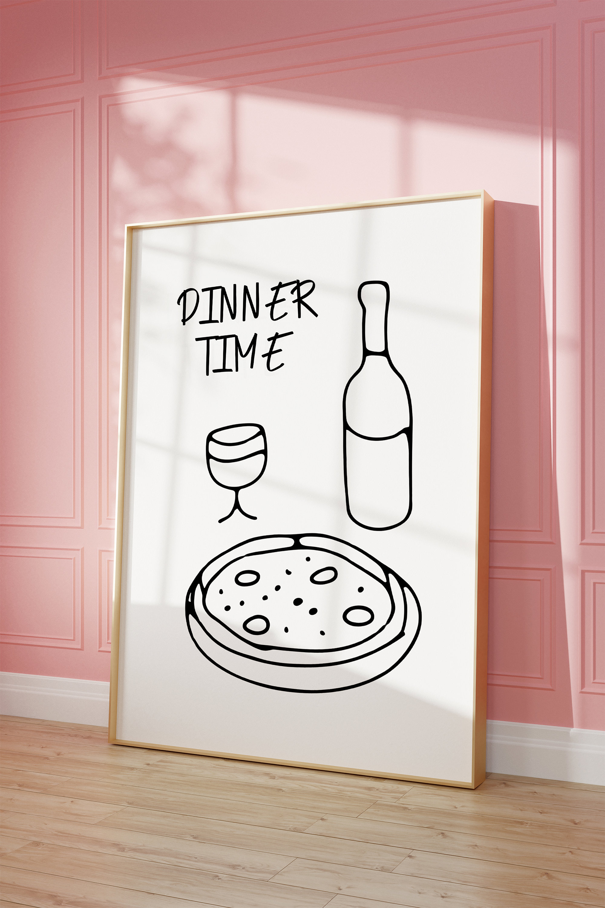 Dinner Time Wall Art for Kitchen and Dining Room - Modern, Fun, and ...