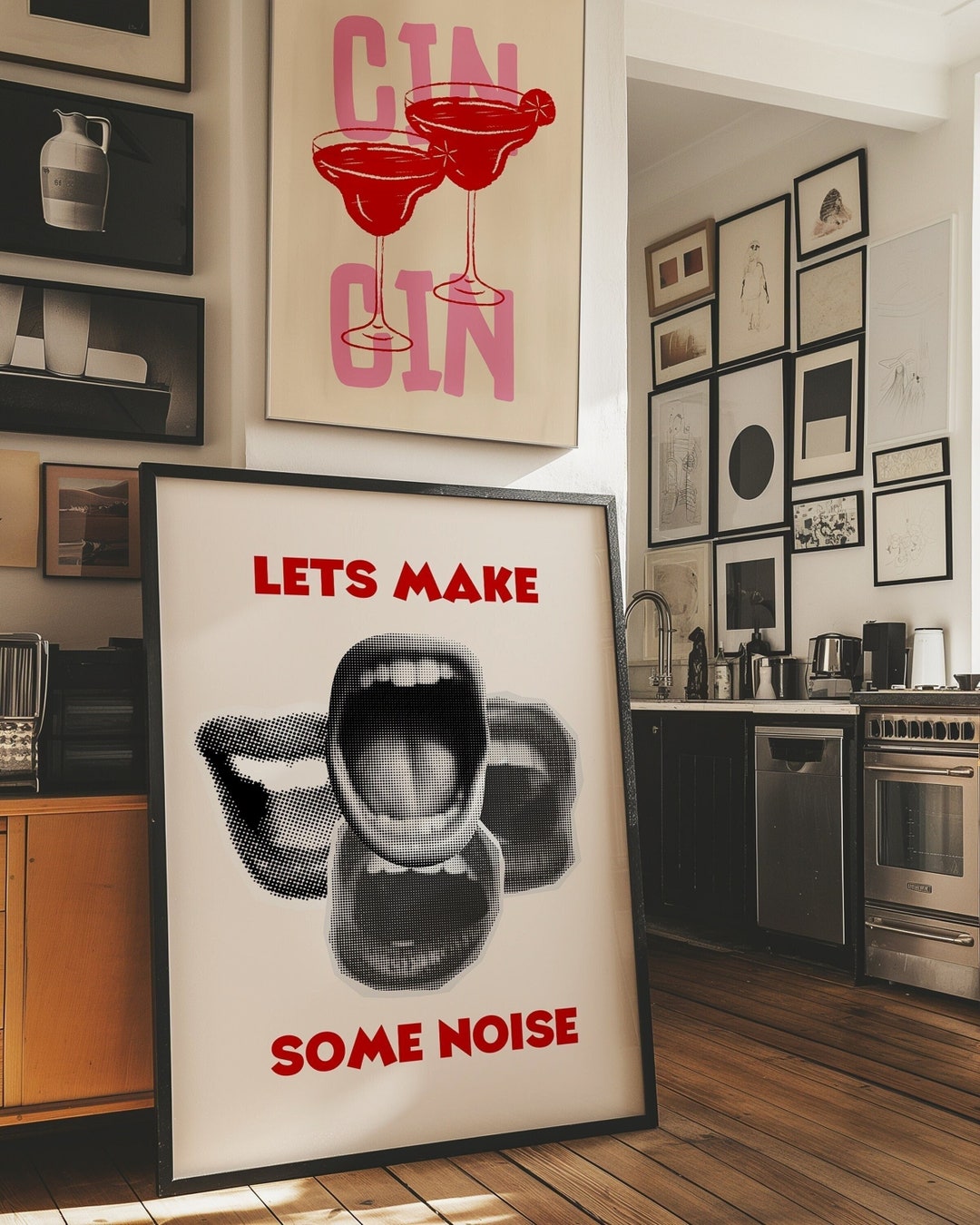Grunge Lips Print, Retro Aesthetic Wall Art (PDF & JPG) - Etsy