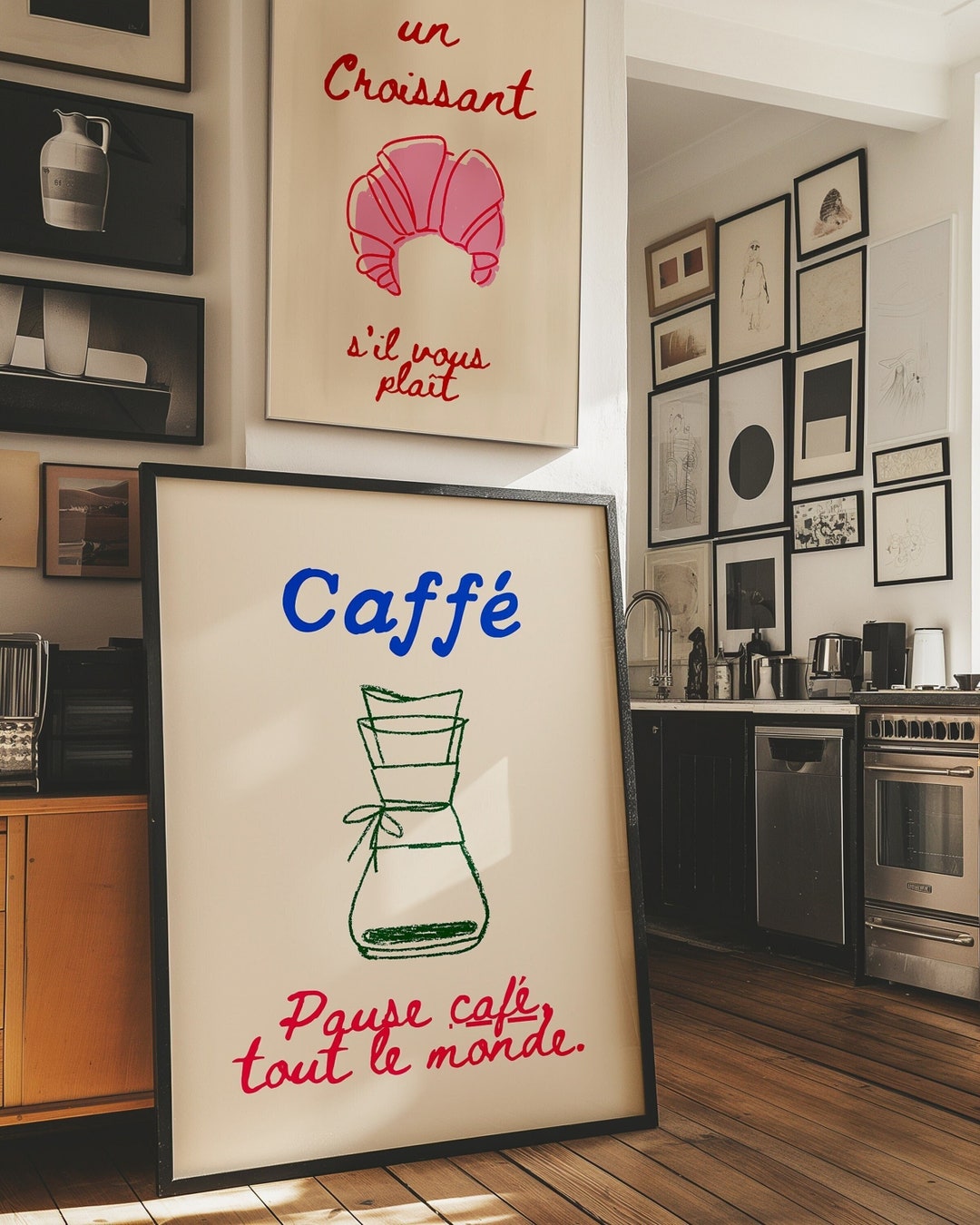 French Kitchen Coffee Print: Caffe Wall Art (PDF & JPG) - Etsy