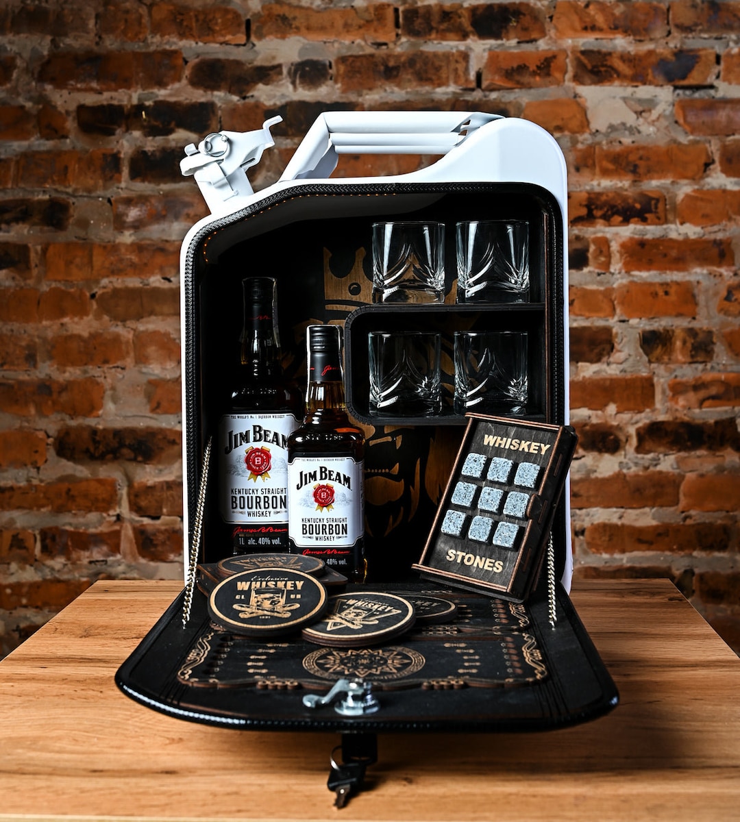 20L Jerrycan Minibar With Backgammon White Color Mini Bar Gift for Men ...