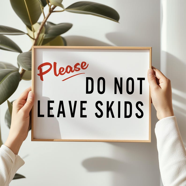 Funny Bathroom Skid Mark Sign, Retro Typography Art (digital Download ...