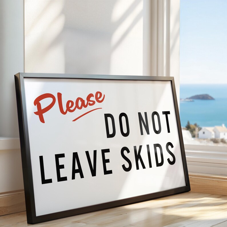 Funny Bathroom Skid Mark Sign, Retro Typography Art (digital Download ...