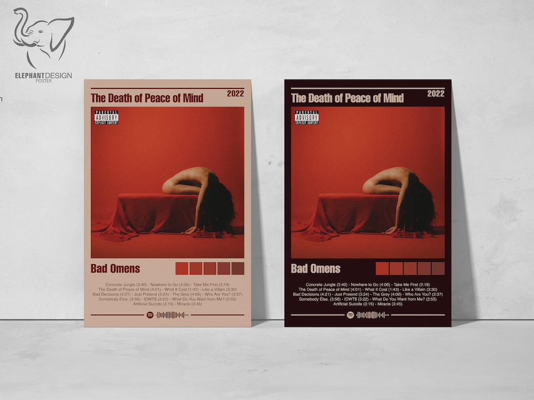The Death of Peace of Mind Poster Bad Omens Poster the Death of Peace ...