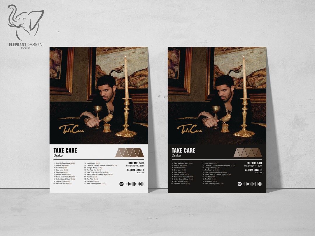 Take Care Poster Drake Album Cover Take Care Album Poster Home Decor Music Poster Digital ...