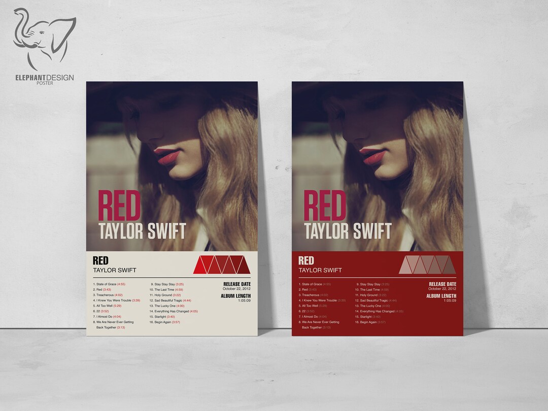 Red Poster Swiftie Album Cover Red Album Poster Home Decor Music Poster ...