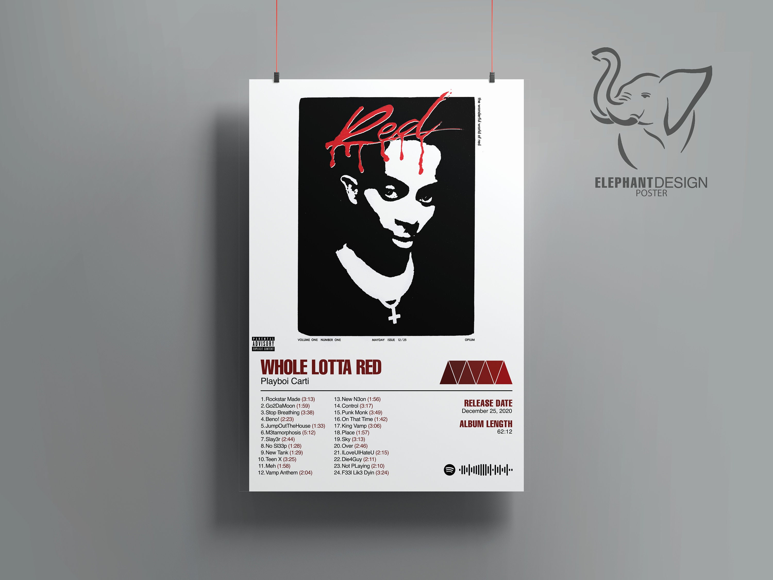 Whole Lotta Red Poster Playboi Carti Album Cover Whole Lotta Red Album ...