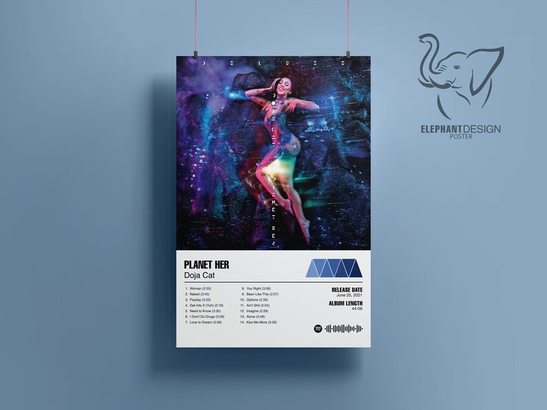 Planet Her Poster Doja Cat Album Cover Planet Her Album Poster Home Decor Music Poster Digital ...