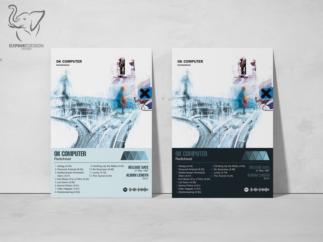 OK Computer Poster Radiohead Album Cover OK Computer Album Poster Home ...