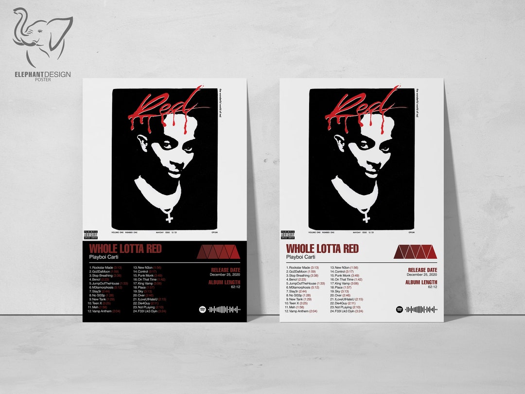 Whole Lotta Red Poster Playboi Carti Album Cover Whole Lotta Red Album ...