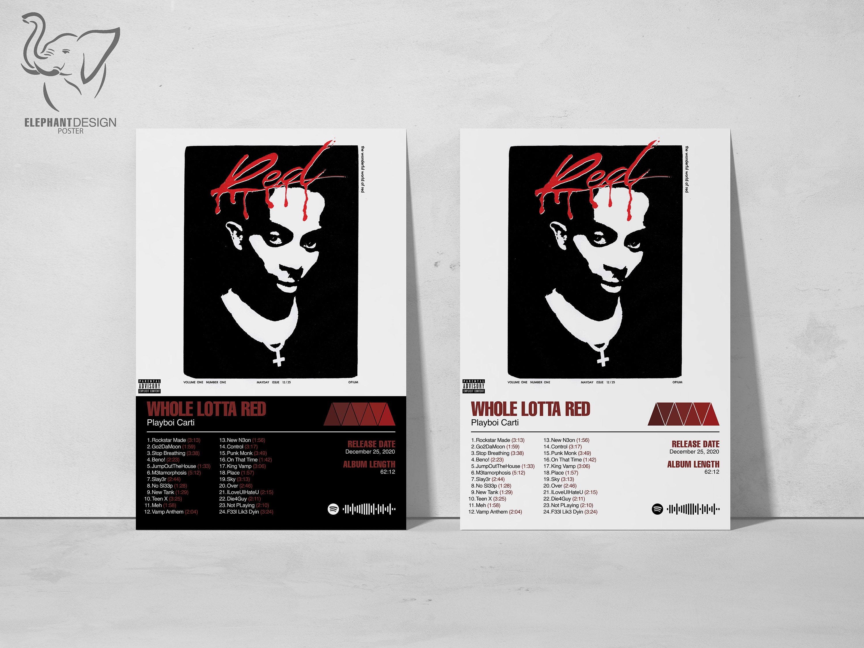 Whole Lotta Red Poster Playboi Carti Album Cover Whole Lotta Red Album ...