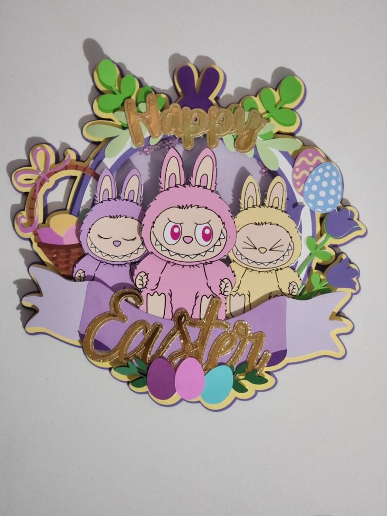 Labubu Easter Cake Topper - Etsy