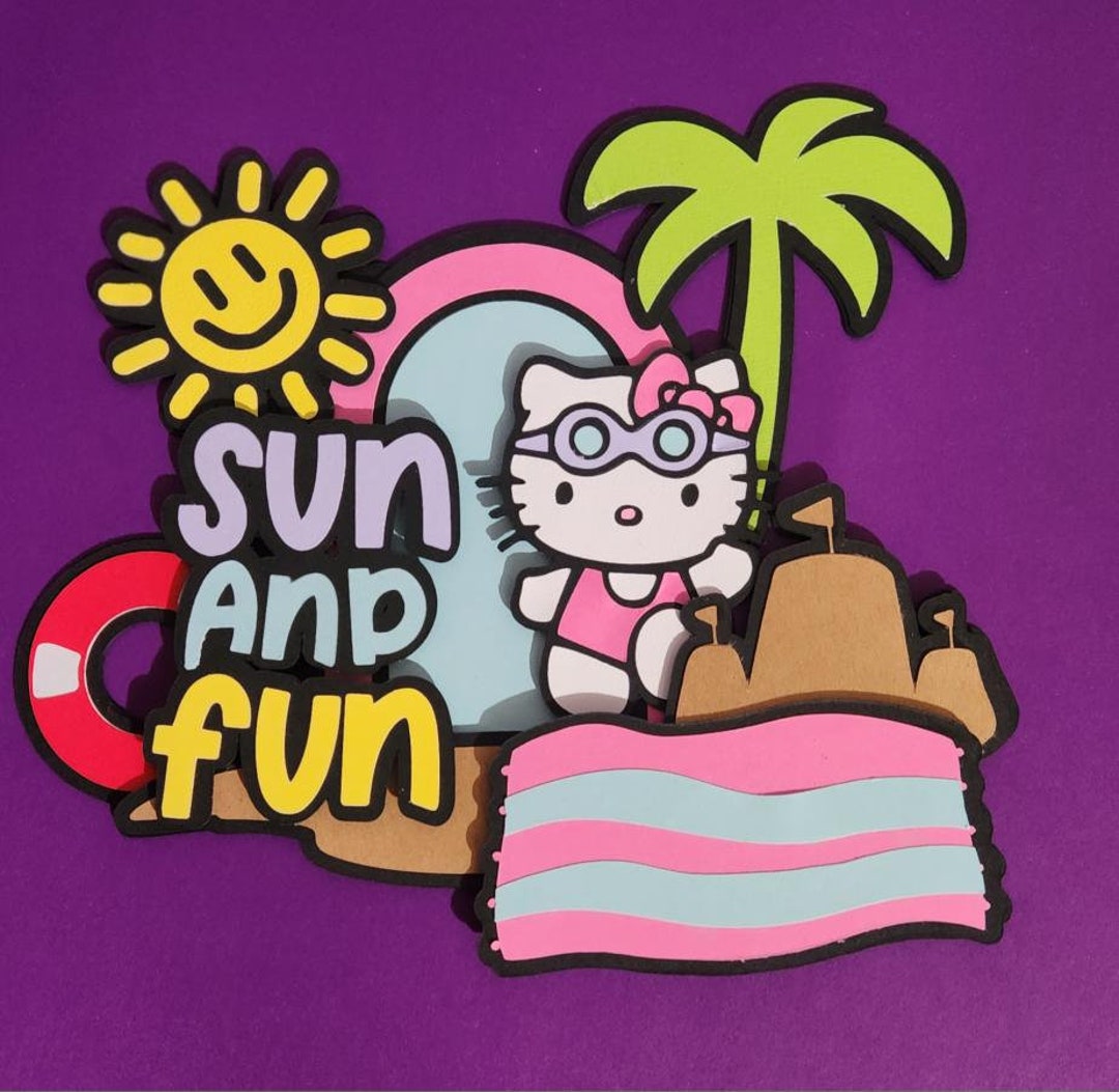 Hello Kitty Sun and Fun Cake Topper - Etsy
