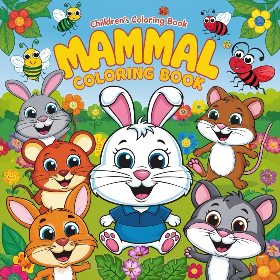 Mammal Coloring Book and Coloring Sheets - Etsy