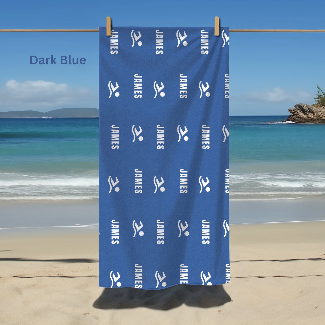 Personalized Monogram Swim Team Beach Towel Custom Swim Athlete and ...