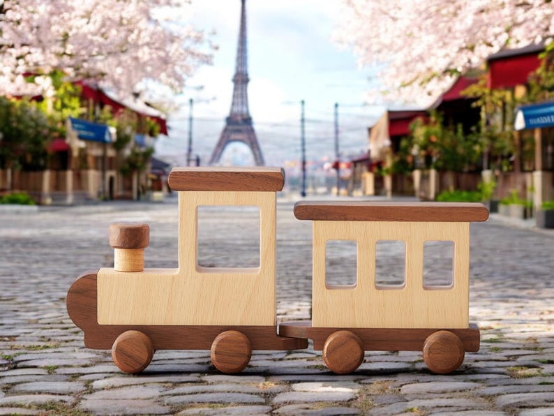 Handmade Wooden Train Set - A Timeless Fun for Kids - Etsy