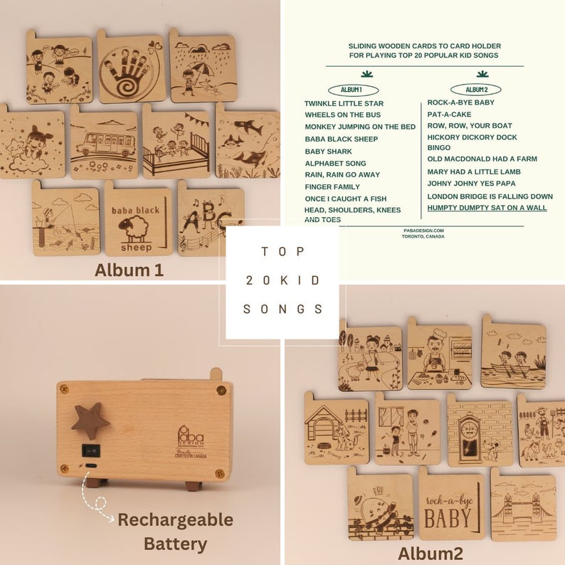 Handmade Nursery Rhyme Music Box | One of a Kind Baby Toddler Birthday ...
